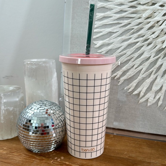 ban.do | Kitchen | Nib Bando Sip Sip Tumbler With Strawmini Grid ...